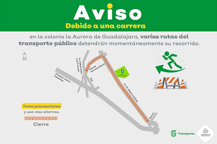 Cambian rutas de camiones por carrera en GDL | NTR Guadalajara