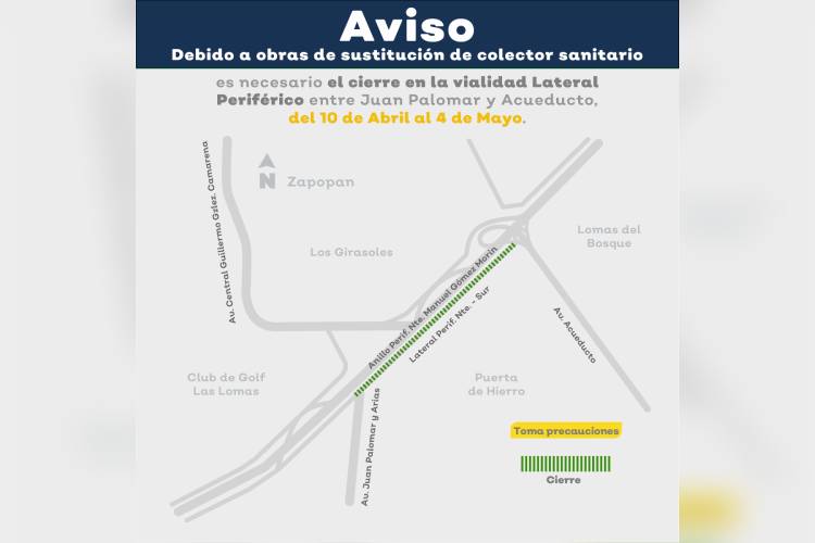 Anuncian cierre de carriles laterales en Periférico Norte - El Diario ...